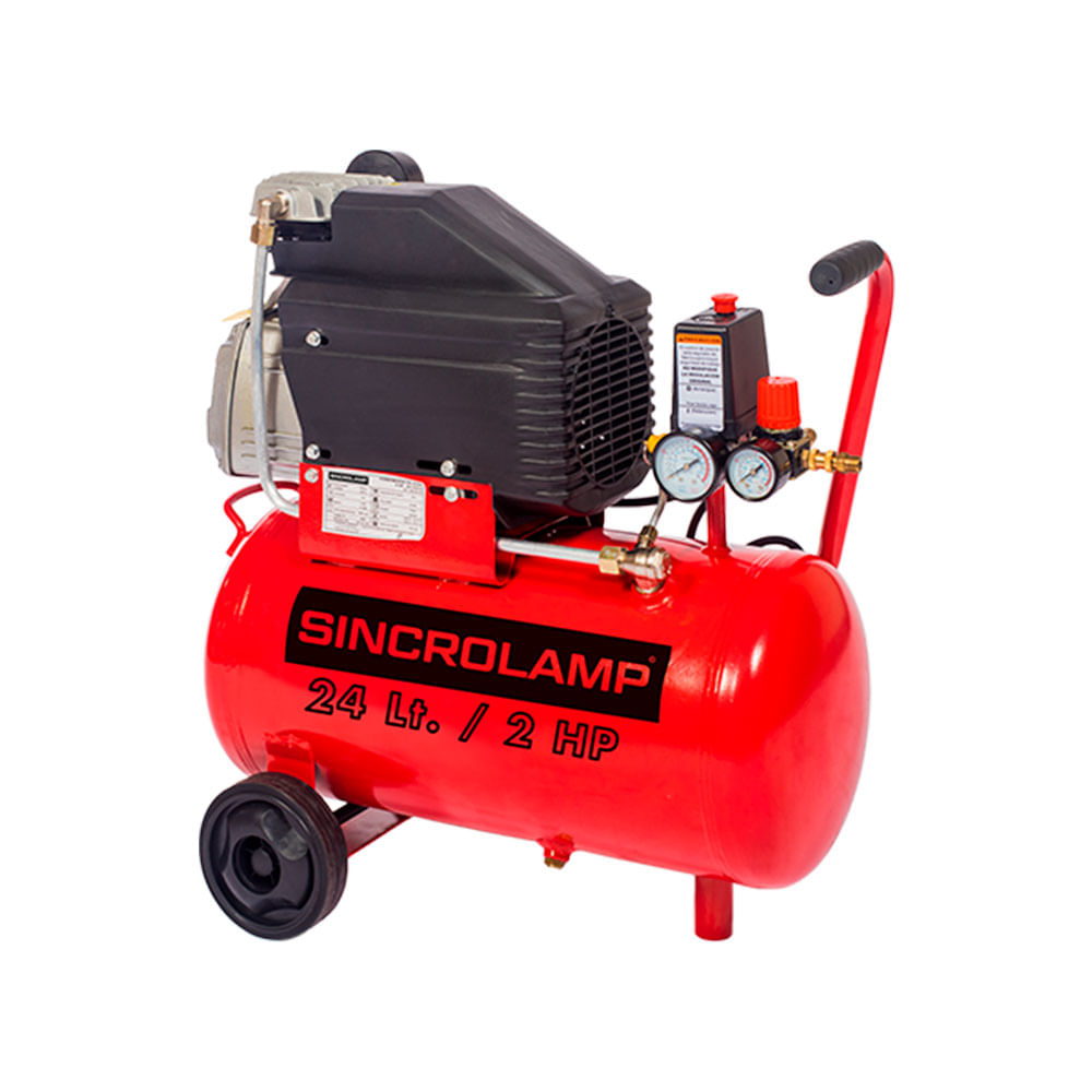 Compresor Sincrolamp 24 Lts 2 HP Kit 3 Piezas - Maxihogar