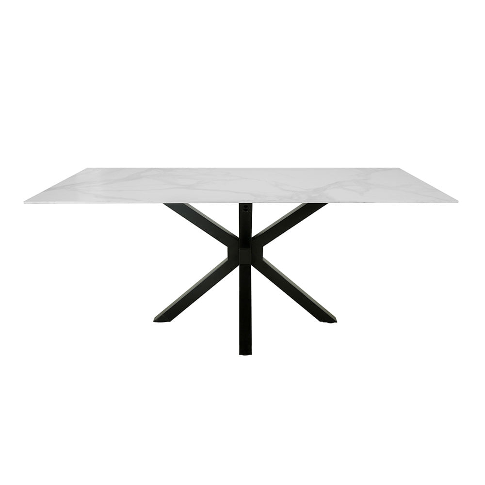 Mesa Rectangular Bulk Silestone 1.80X0.90 Base Cruz Mármol/Negro ...